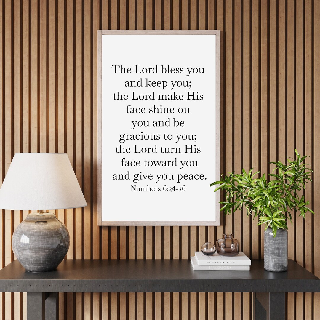 Numbers 6:24-26 Bible Verse Wall Decor, the Lord Bless You Sign ...