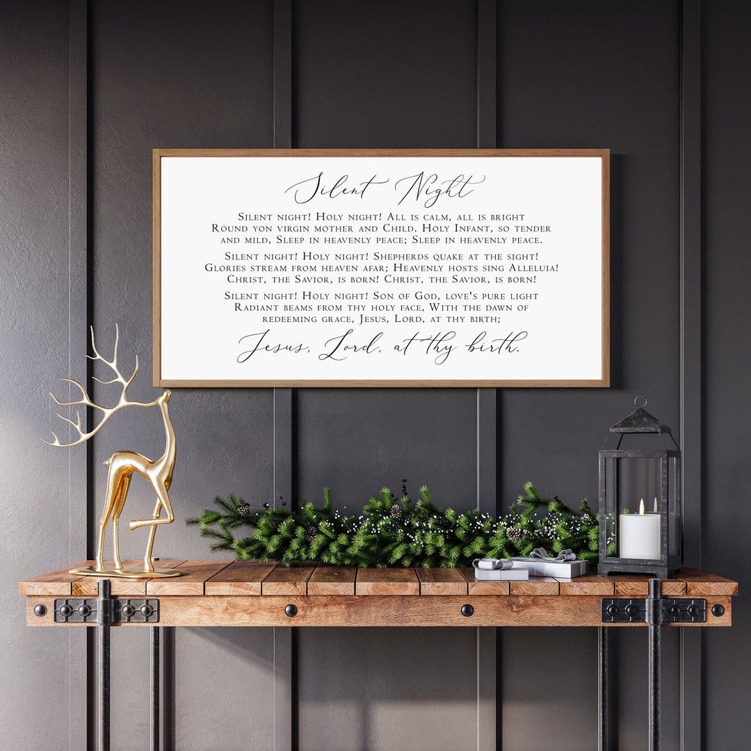 Silent Night Sign, Christmas Signs, Christmas Wall Decor, Wood Signs ...