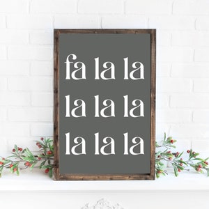 Christmas Signs, Falalala Sign, Wooden Christmas Signs, Christmas Wall ...