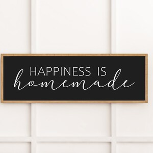 Happiness is Homemade Wood Sign | Farmhouse Kitchen | Kitchen Wall Art ...