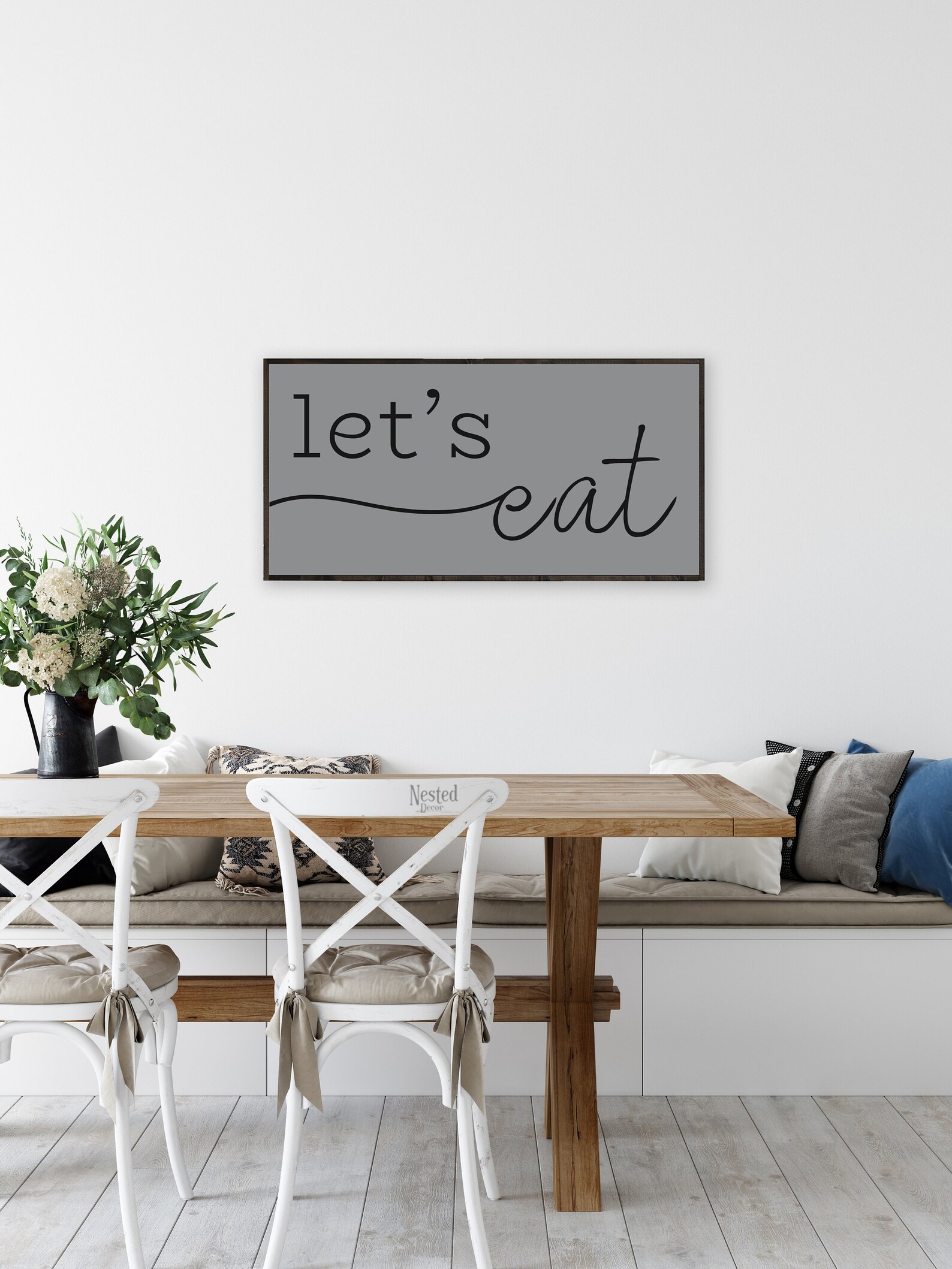 Let's Eat Sign Kitchen Signs Kitchen Decor Eat Wall | Etsy