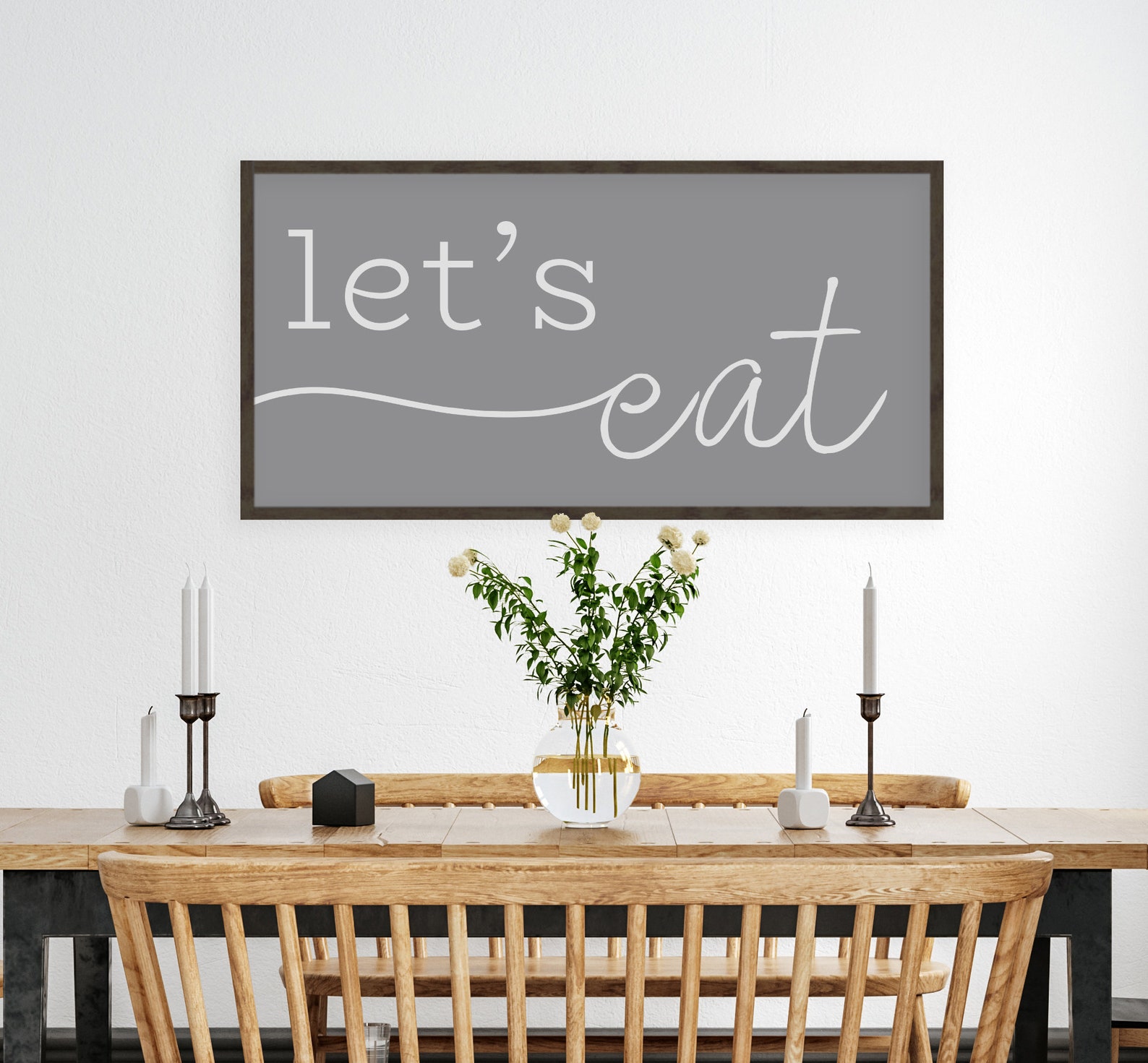 Let's Eat Sign Kitchen Signs Kitchen Decor Eat Wall - Etsy