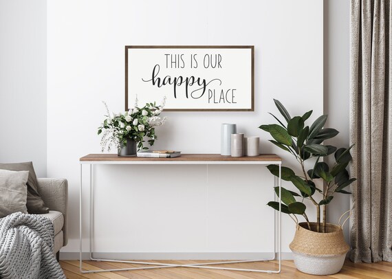 This is Our Happy Place Sign Wood Signs for Home Farmhouse - Etsy