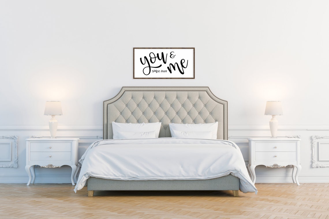 You and Me Sign Established Date Master Bedroom Wall Decor - Etsy