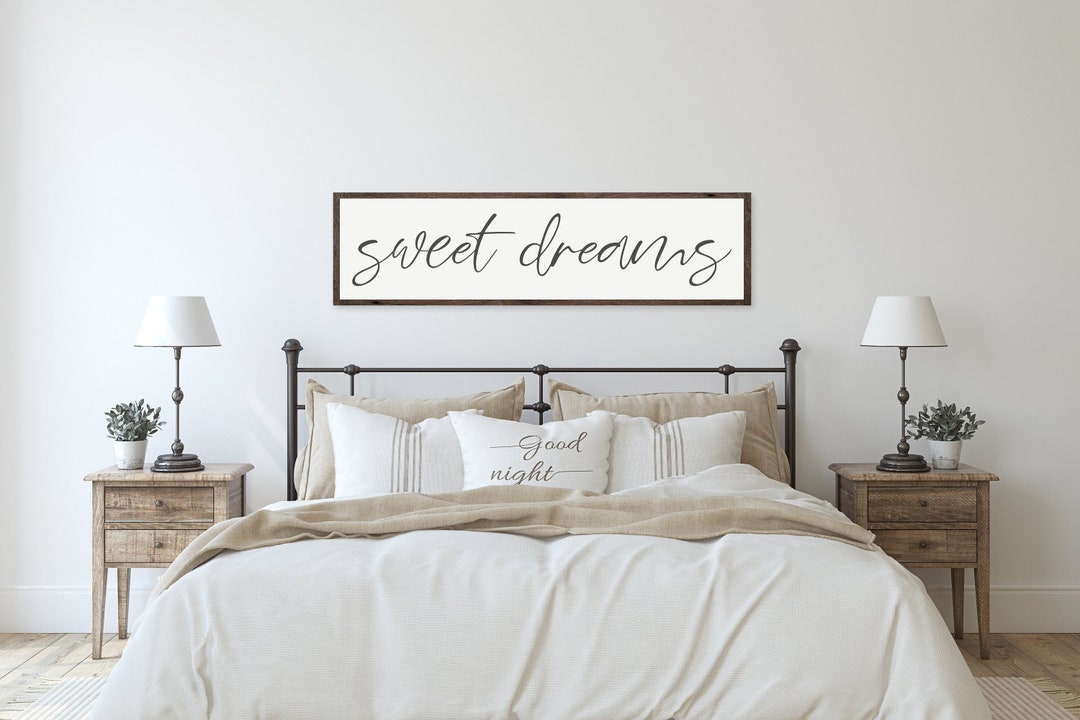 Master Bedroom Sign Sweet Dreams Wood Sign Bedroom Wall Decor Sign for ...