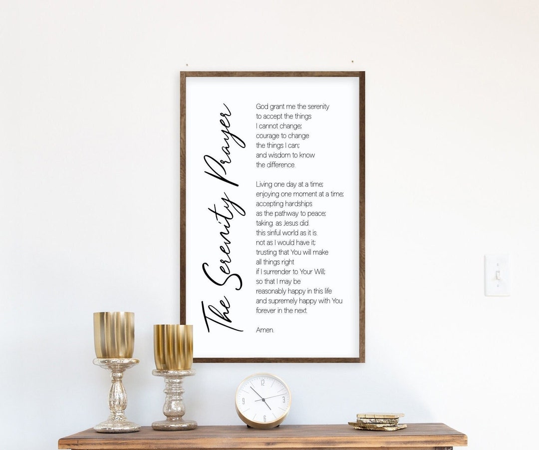 Serenity Prayer Sign, Inspirational Signs, Prayer Signs, Serenity ...