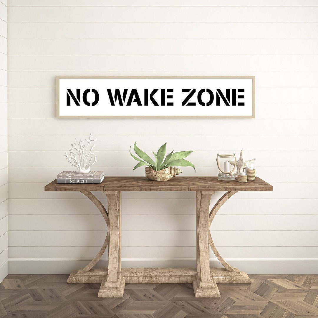 No Wake Zone Sign, Lake House Wall Decor, Lake Sign, Beach House Decor ...