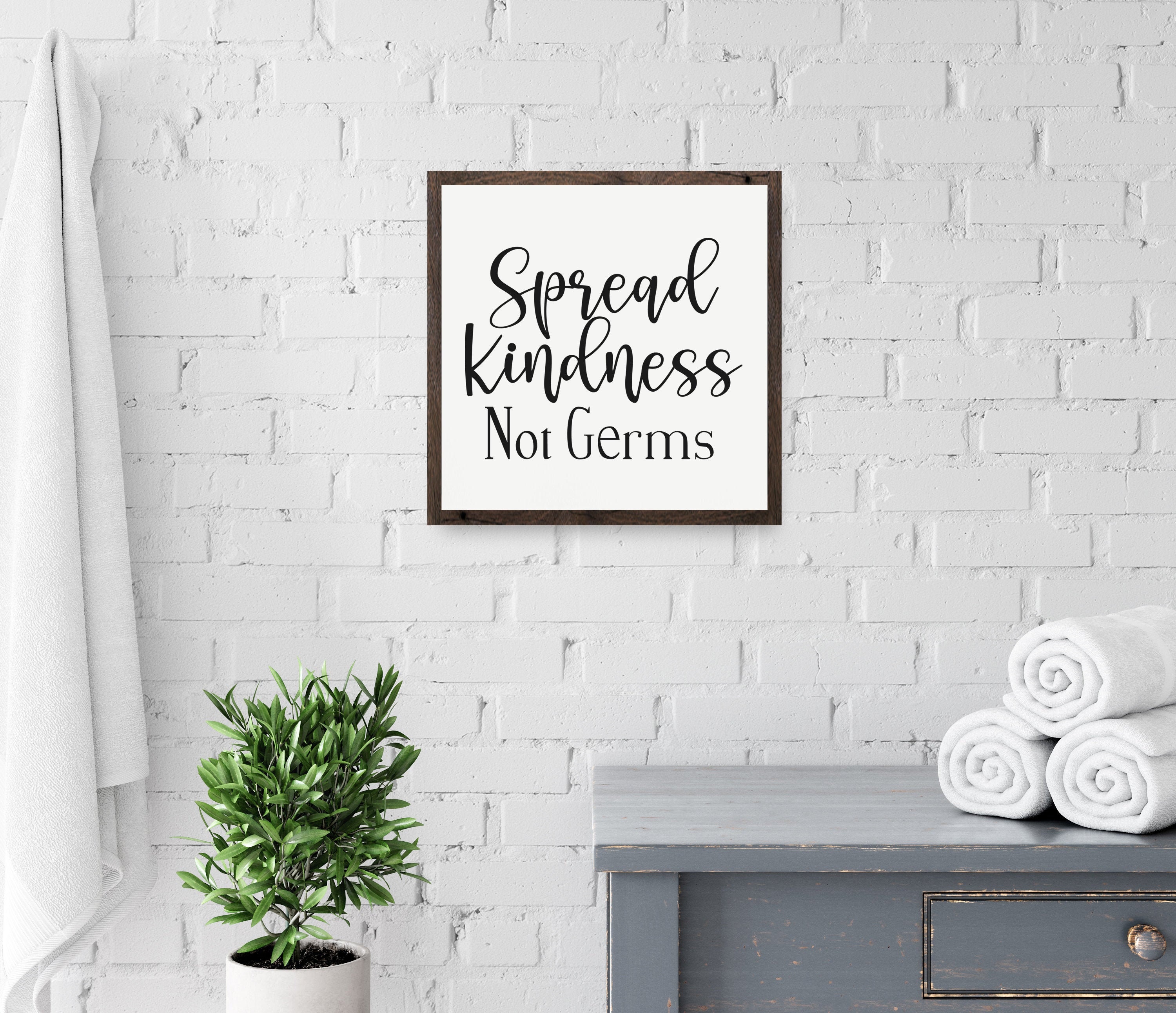 Spread Kindness Not Germs Sign Bathroom Signs Sign for Guest | Etsy