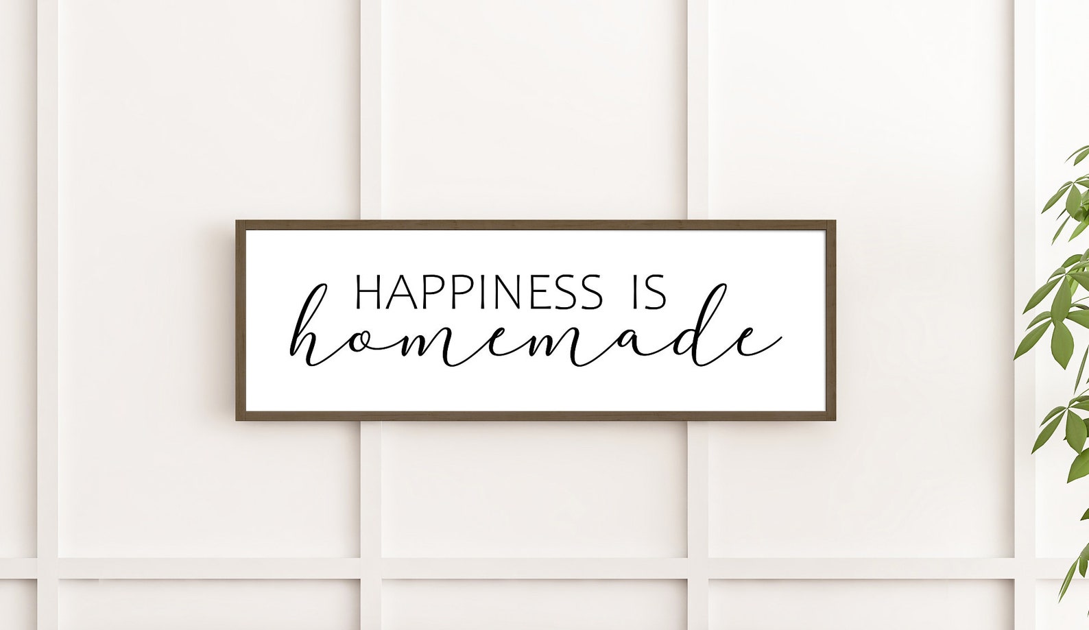 Happiness is Homemade Wood Sign Farmhouse Kitchen Kitchen Wall Art ...