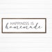 Happiness is Homemade Wood Sign Farmhouse Kitchen Kitchen Wall Art ...