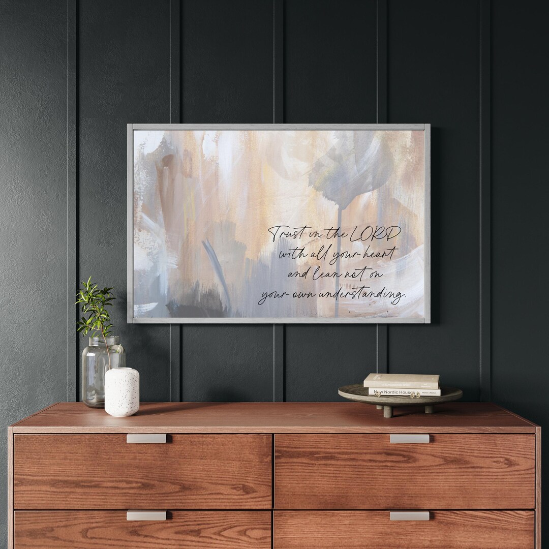 Large Abstract Christian Wood Wall Art for Living Room, Rustic ...