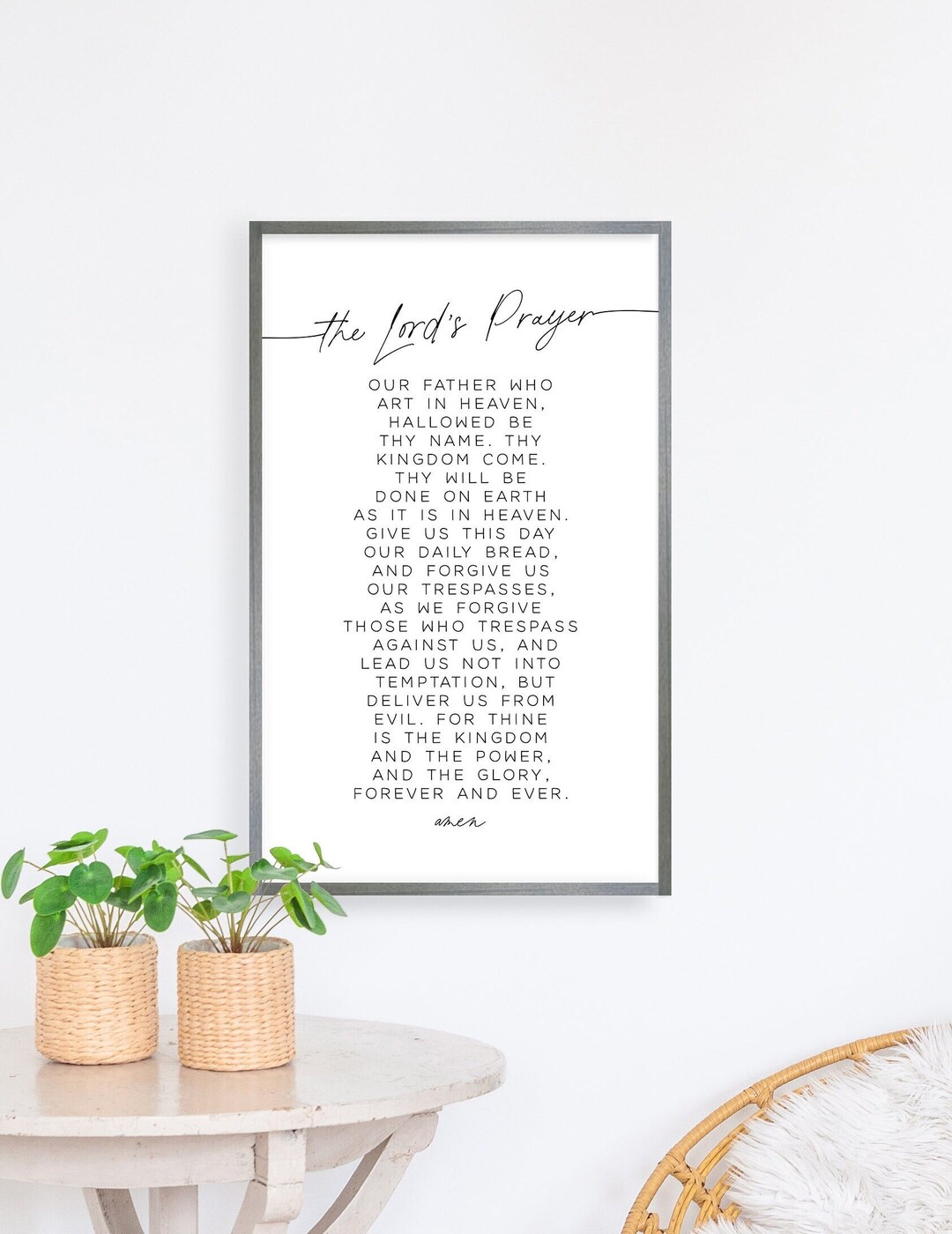 The Lord's Prayer, Our Father Sign, Bible Verse Wall Decor, Scripture ...