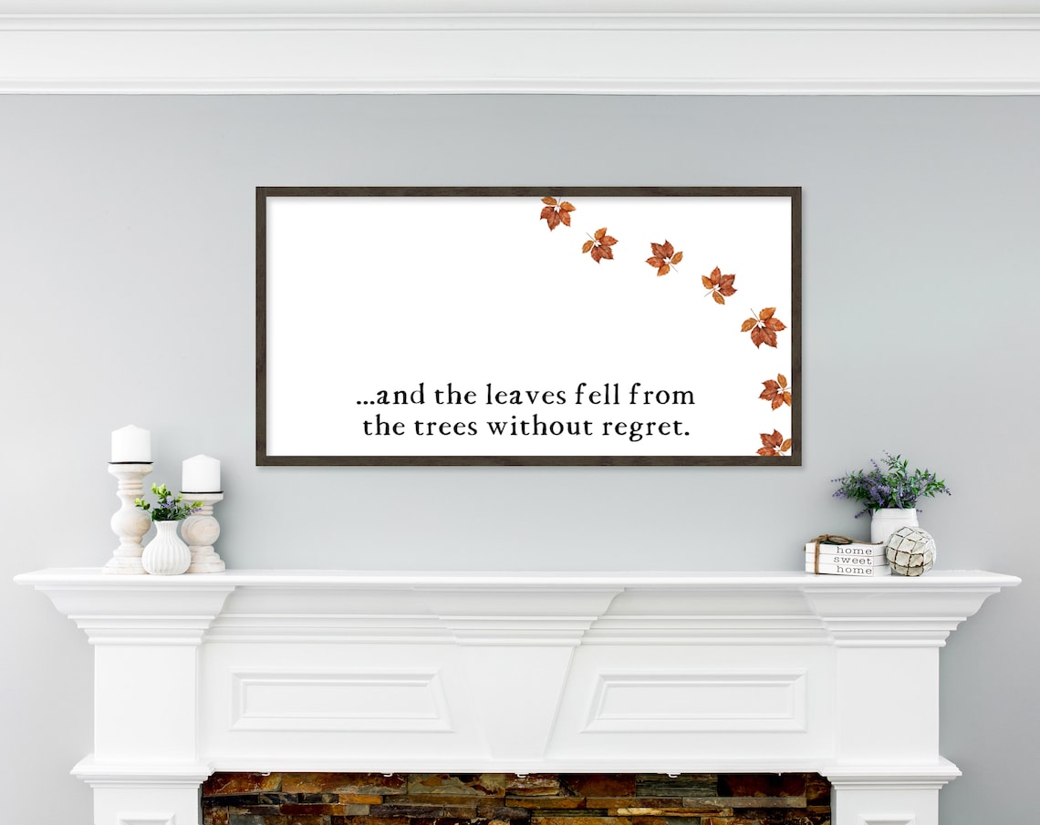 Fall Sign Fall Wall Art Wood Framed Sign Decorations for - Etsy