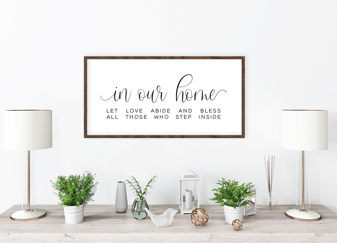 Entryway Wall Decor Let Love Abide Sign Entry Way Wall - Etsy