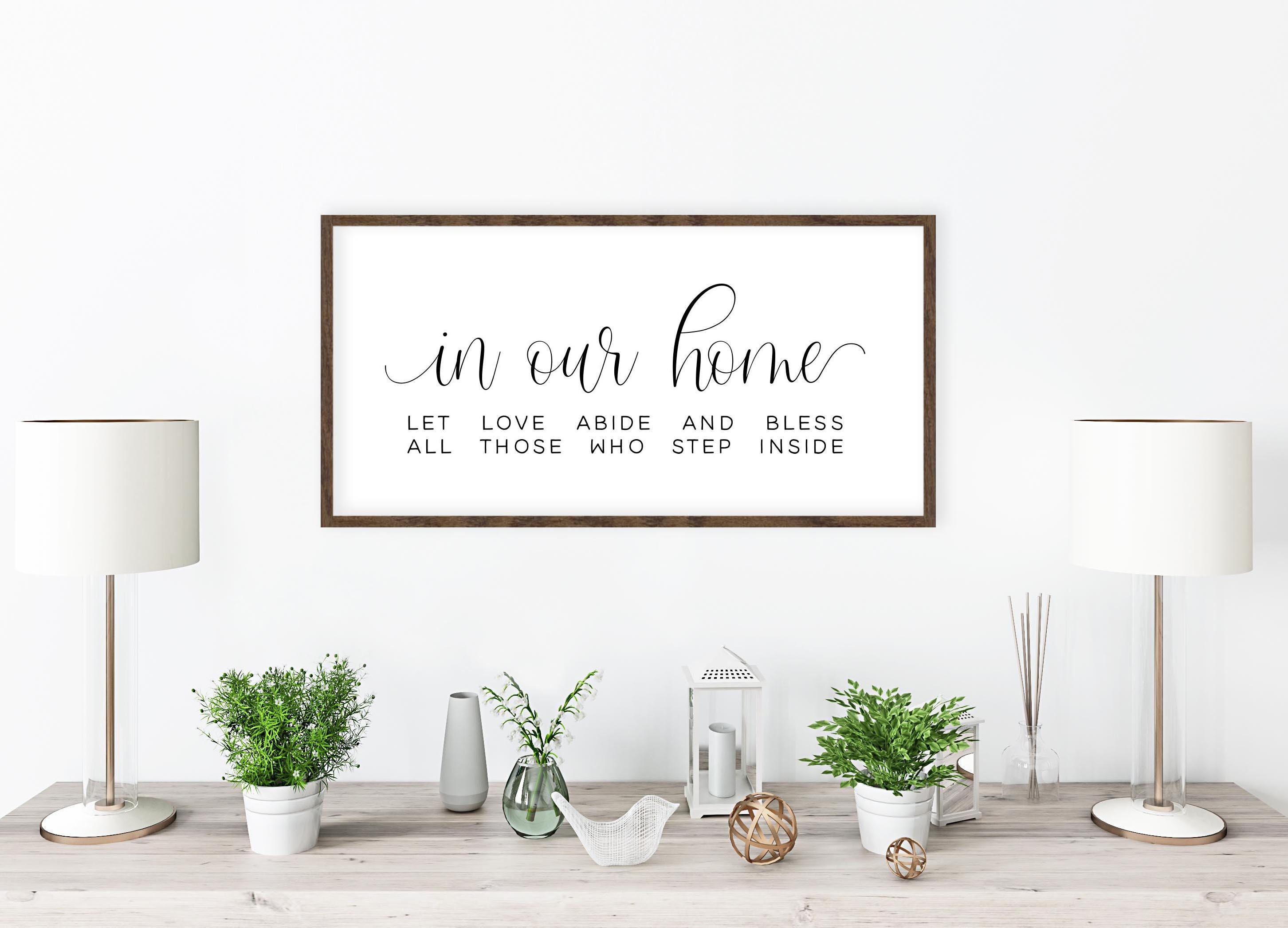 Entryway Wall Decor Let Love Abide Sign Entry Way Wall - Etsy