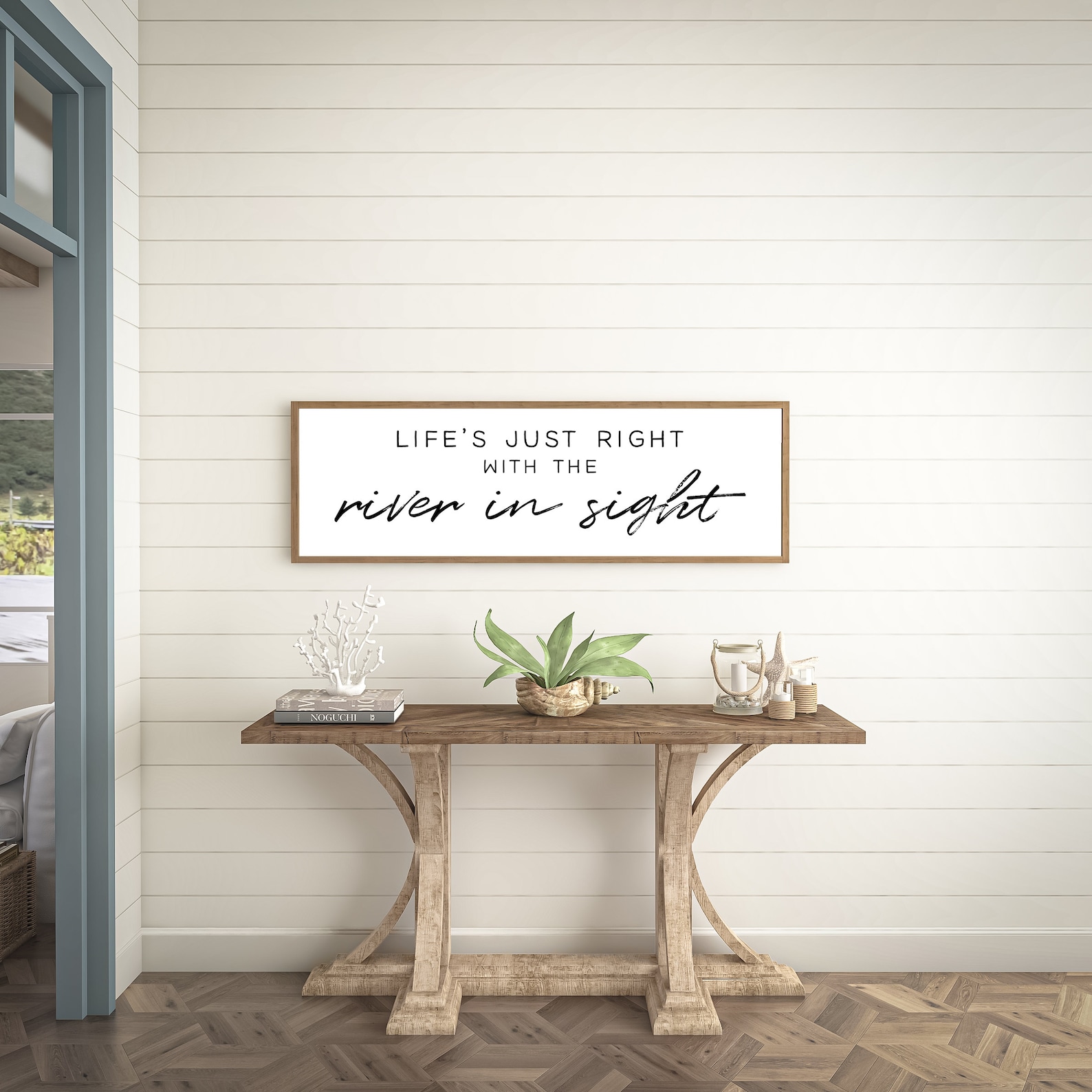 River House Decor, Life's Just Right With the River in Sight Sign ...