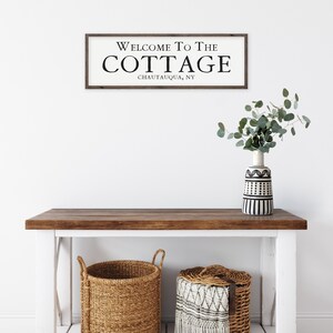 Personalized Welcome to the Cottage Sign Custom Wood Sign - Etsy