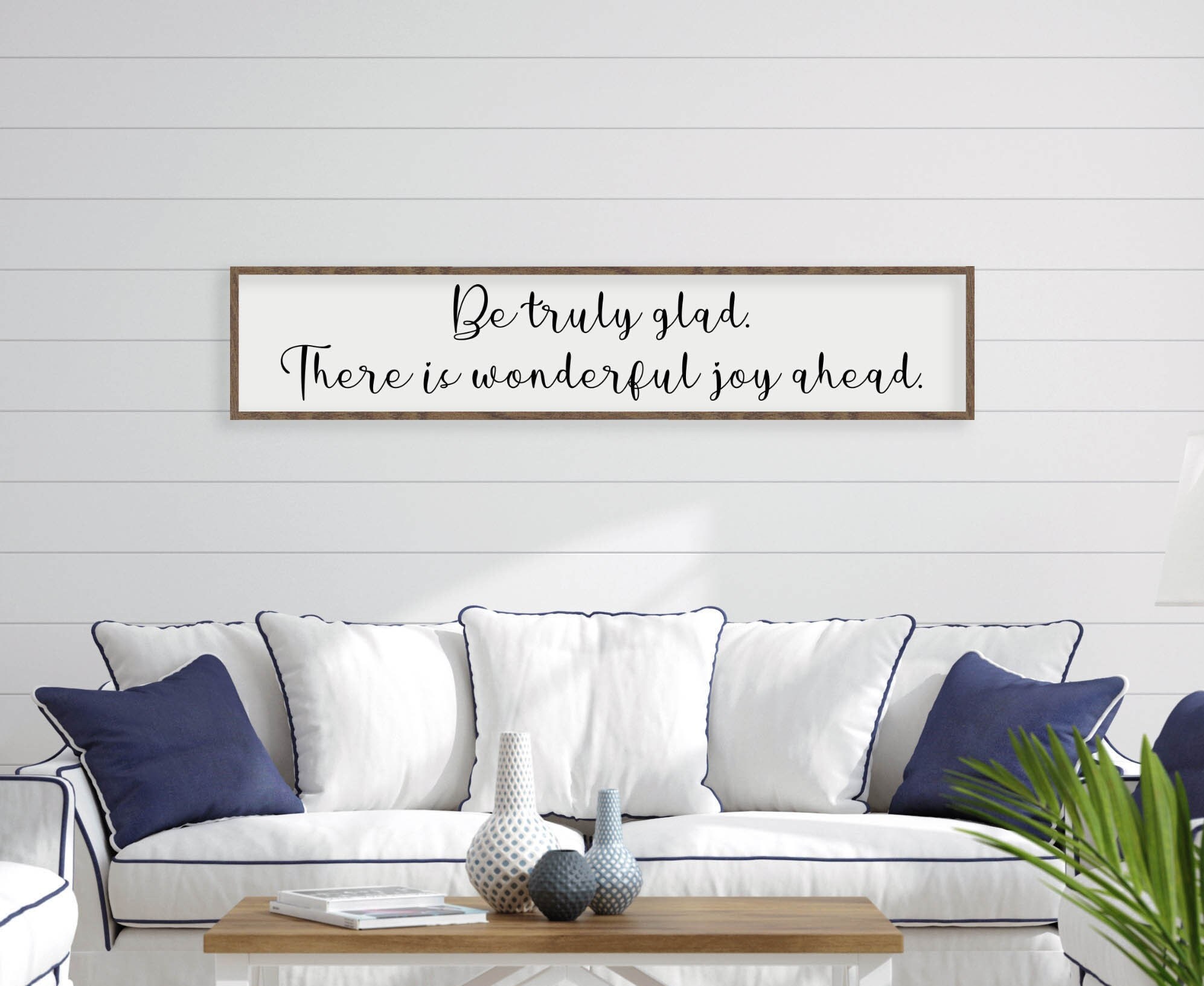 Be Truly Glad Bible Verse Sign Living Room Wall Decor There | Etsy