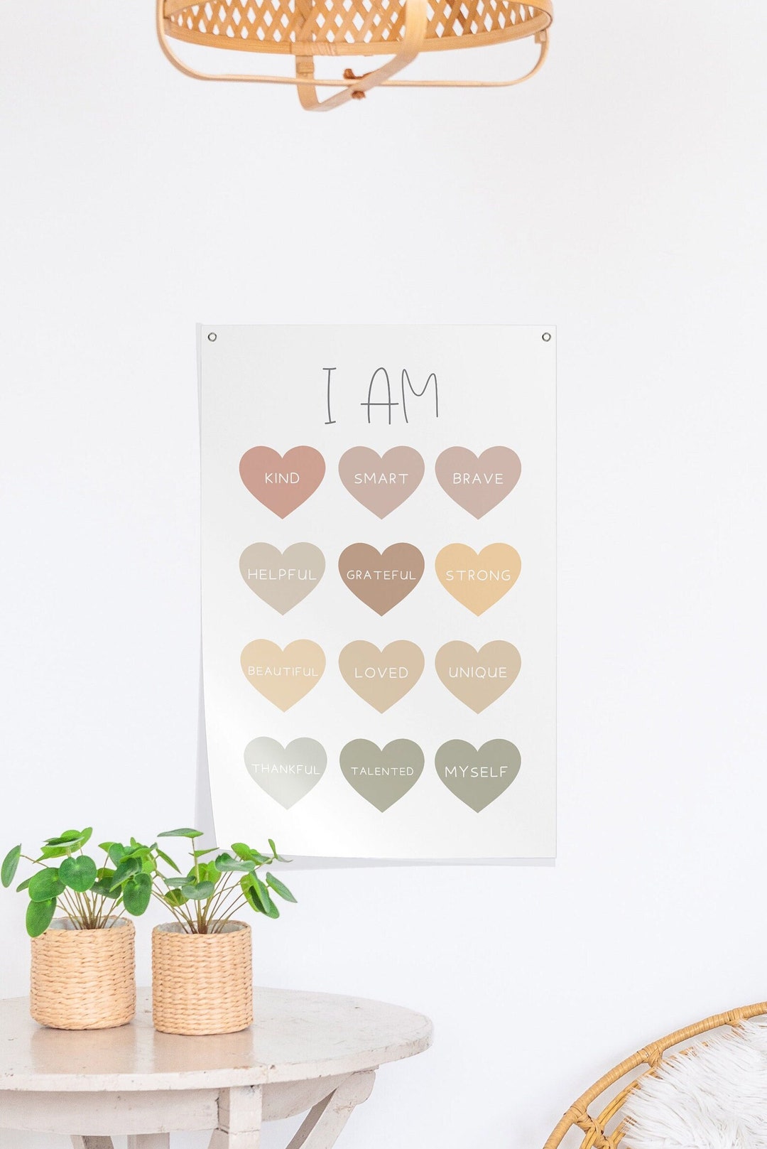 Affirmations Wall Art Prints, Gils Room Decor, Kids Room Wall Decor ...