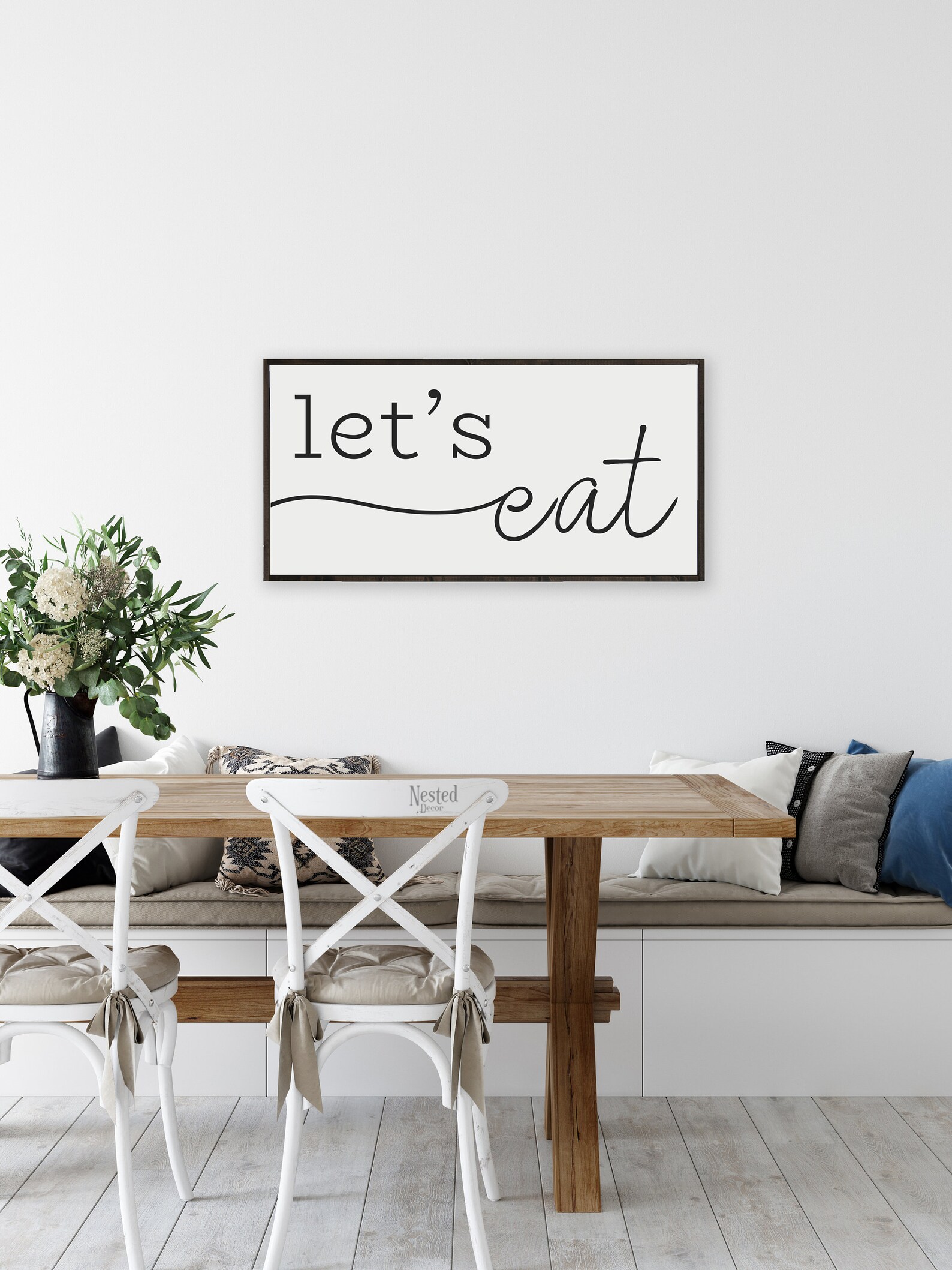 Let's Eat Sign Kitchen Signs Kitchen Decor Eat Wall | Etsy