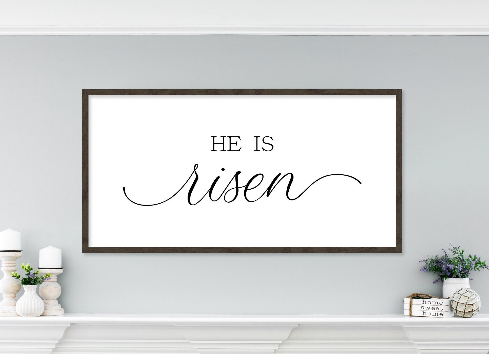 He is Risen Sign Easter Decor Spring Decor Wood Signs - Etsy