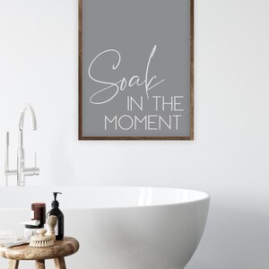 Bathroom Wall Decor-bathroom Signs-soak Sign-wooden Signs-farmhouse ...