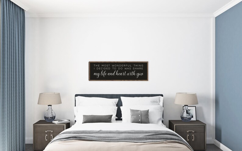 Bedroom Wall Decor Over The Bed Master Bedroom Signs Above | Etsy