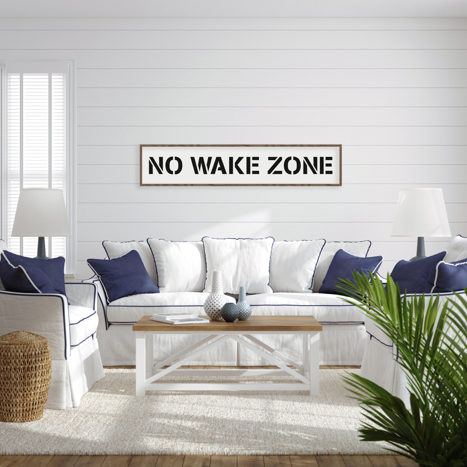 No Wake Zone Sign Lake House Wall Decor Lake Sign Beach | Etsy