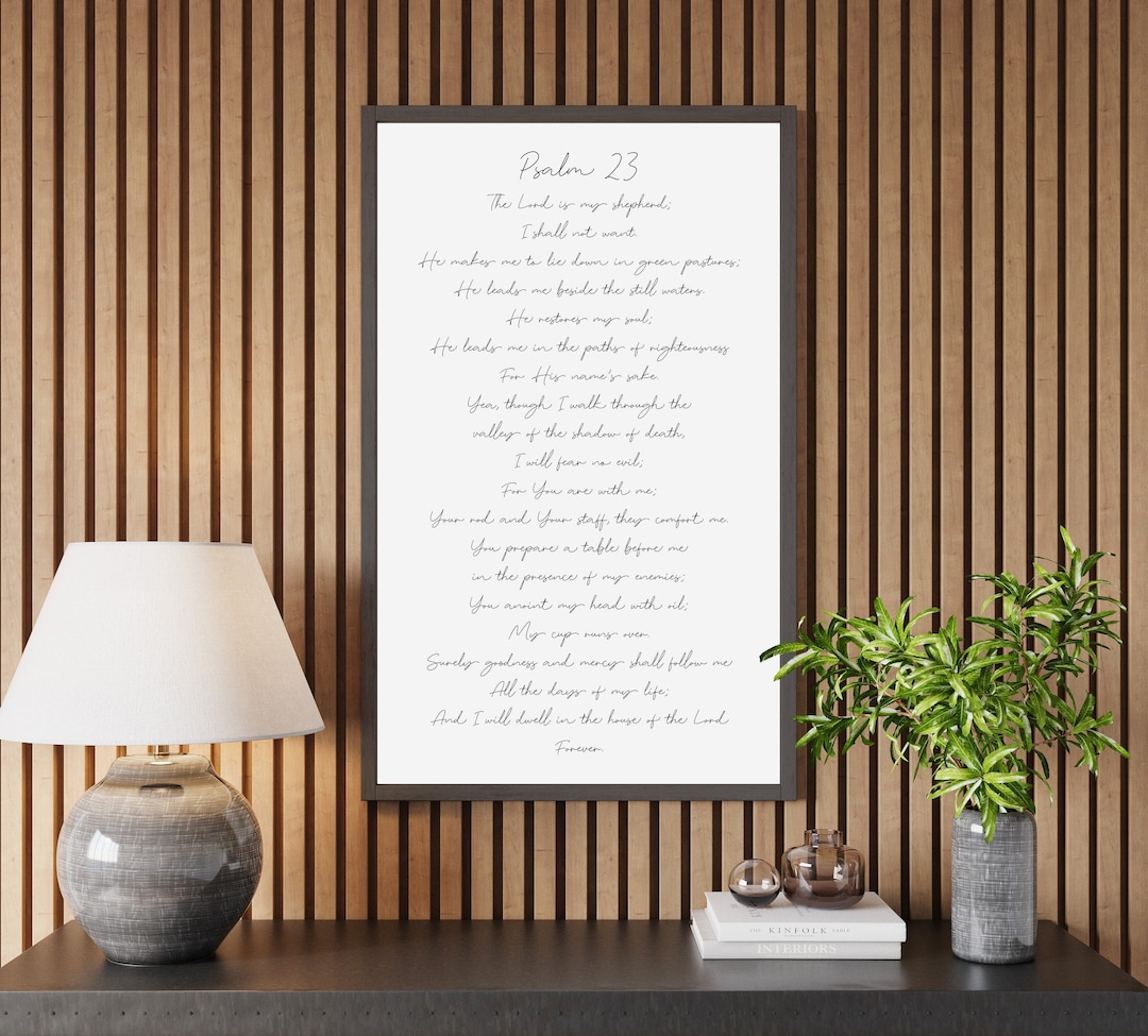 Scripture Signs, Psalm 23 Sign, Christian Wall Art, Bible Verse Decor ...