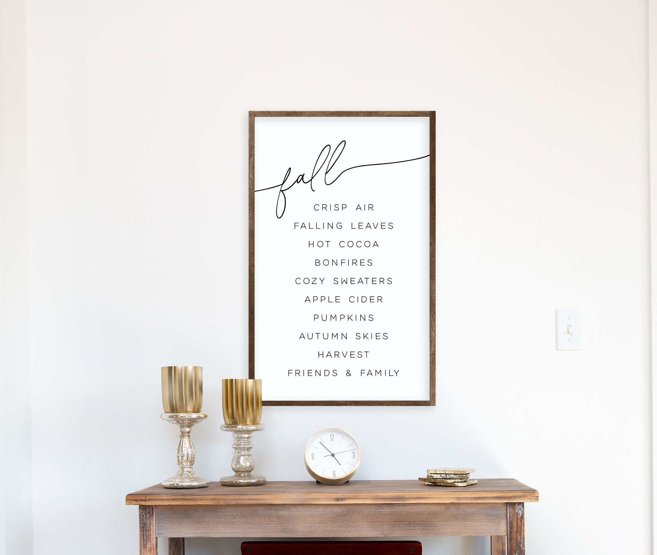 Fall Bucket List Sign Fall Home Decor Fall Sign Fall Wall - Etsy