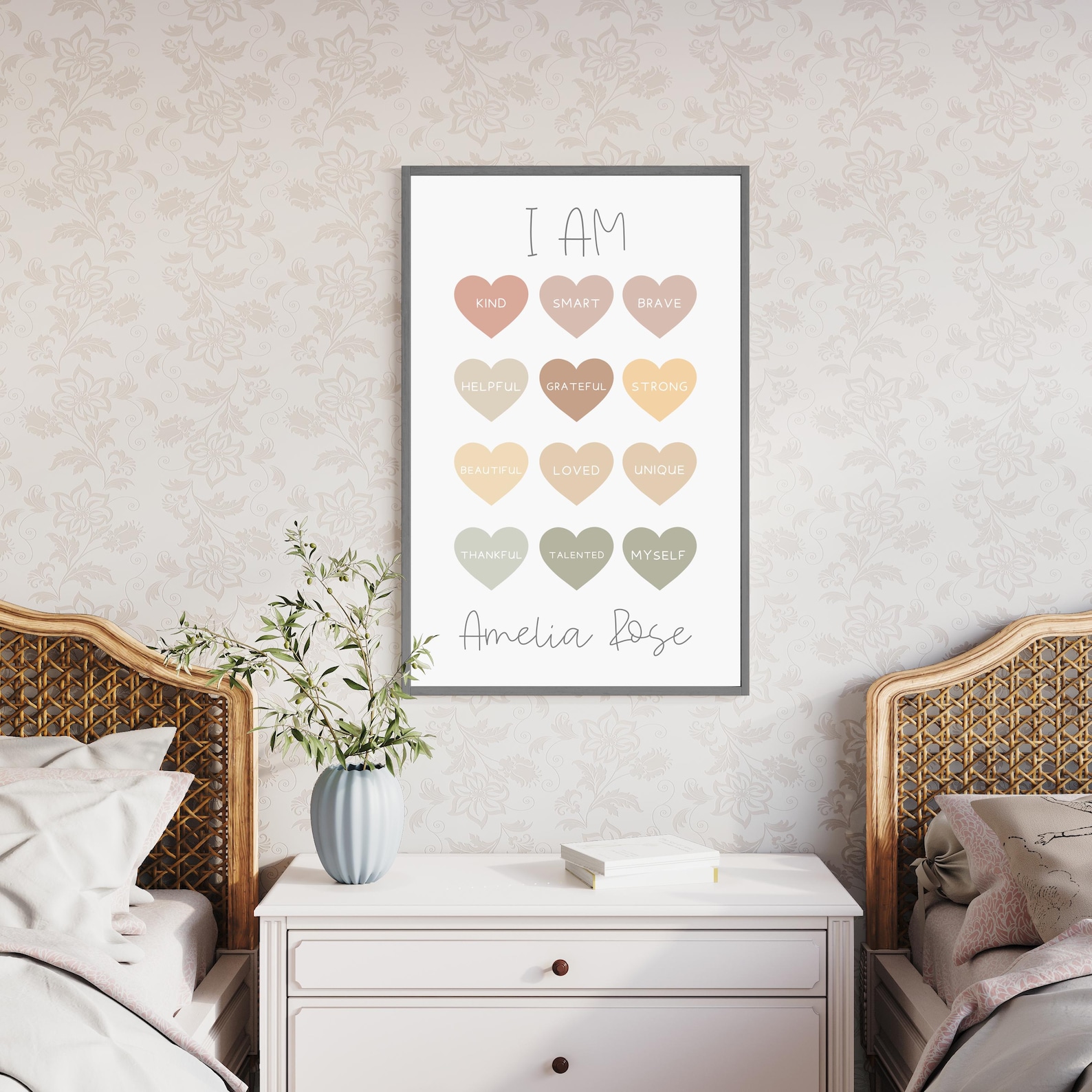 Affirmations Wall Art for Kid, I Am Affirmation Sign, Kids Room Wall ...