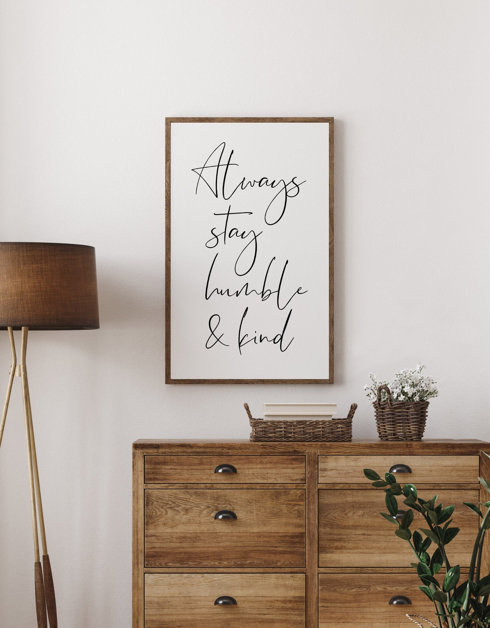 Always Stay Humble and Kind Sign Living Room Wall Art - Etsy