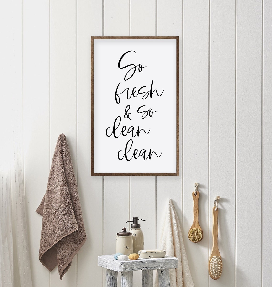 Bathroom Wall Decor so Fresh and so Clean Clean Sign - Etsy