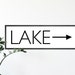 Lake Sign With Direction, Custom Directional Sign, Lake House Decor ...