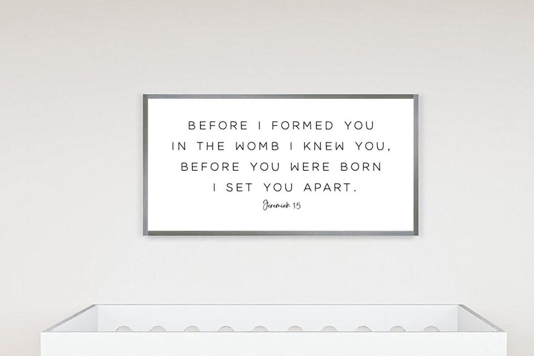 Jeremiah 1:5 Sign Nursery Wall Decor Christian Nursery - Etsy