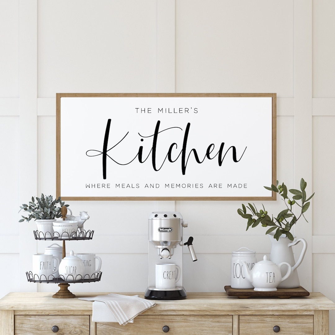 Personalized Kitchen Sign, Custom Kitchen Signs, Wood Sign, Last Name ...
