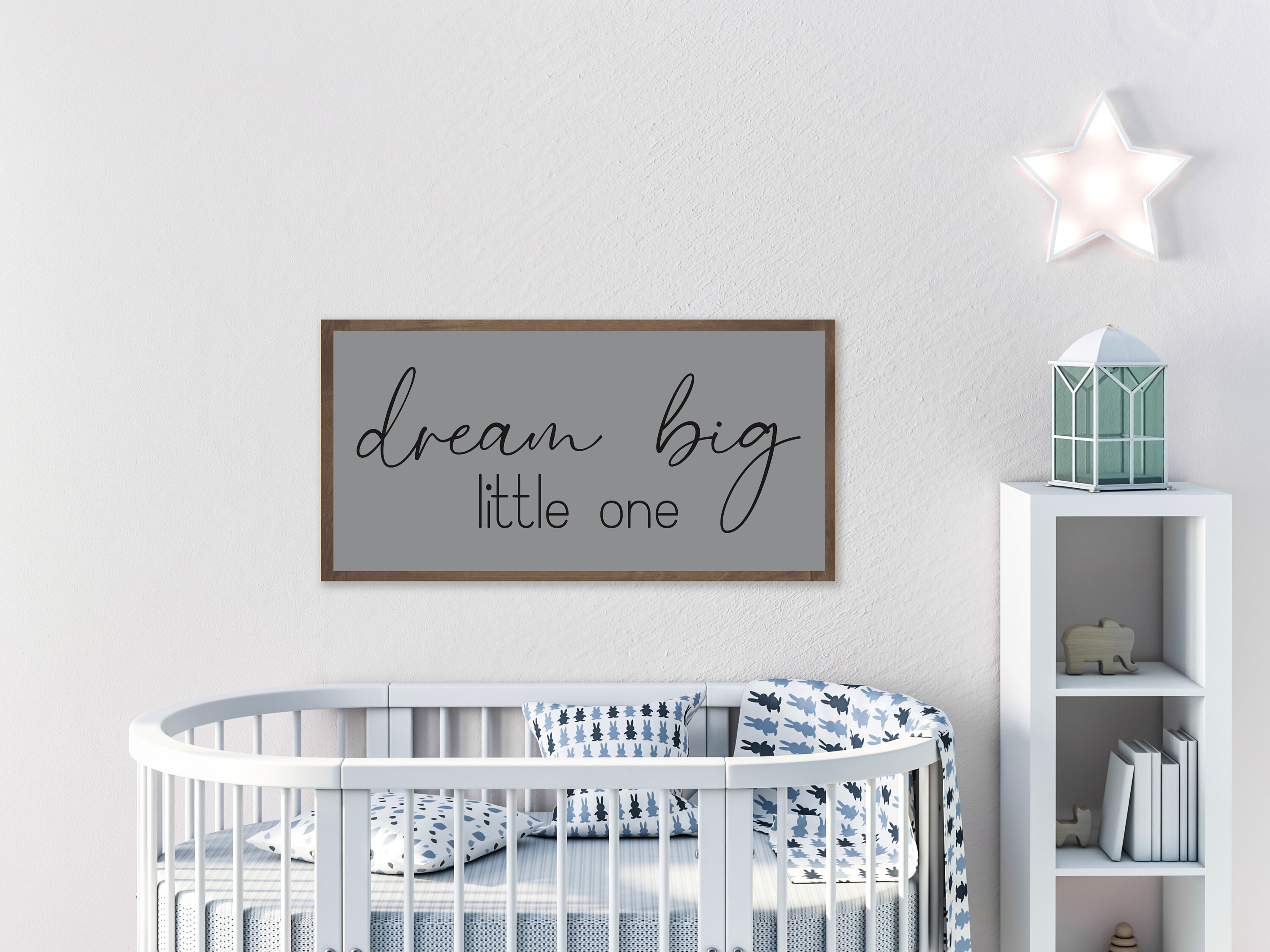 Dream Big Little One Sign Nursery Decor Nursery Sign | Etsy
