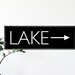 Lake Sign With Direction, Custom Directional Sign, Lake House Decor ...