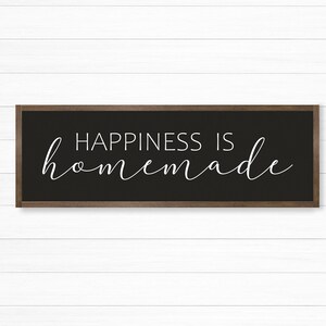 Happiness is Homemade Wood Sign Farmhouse Kitchen Kitchen Wall Art ...