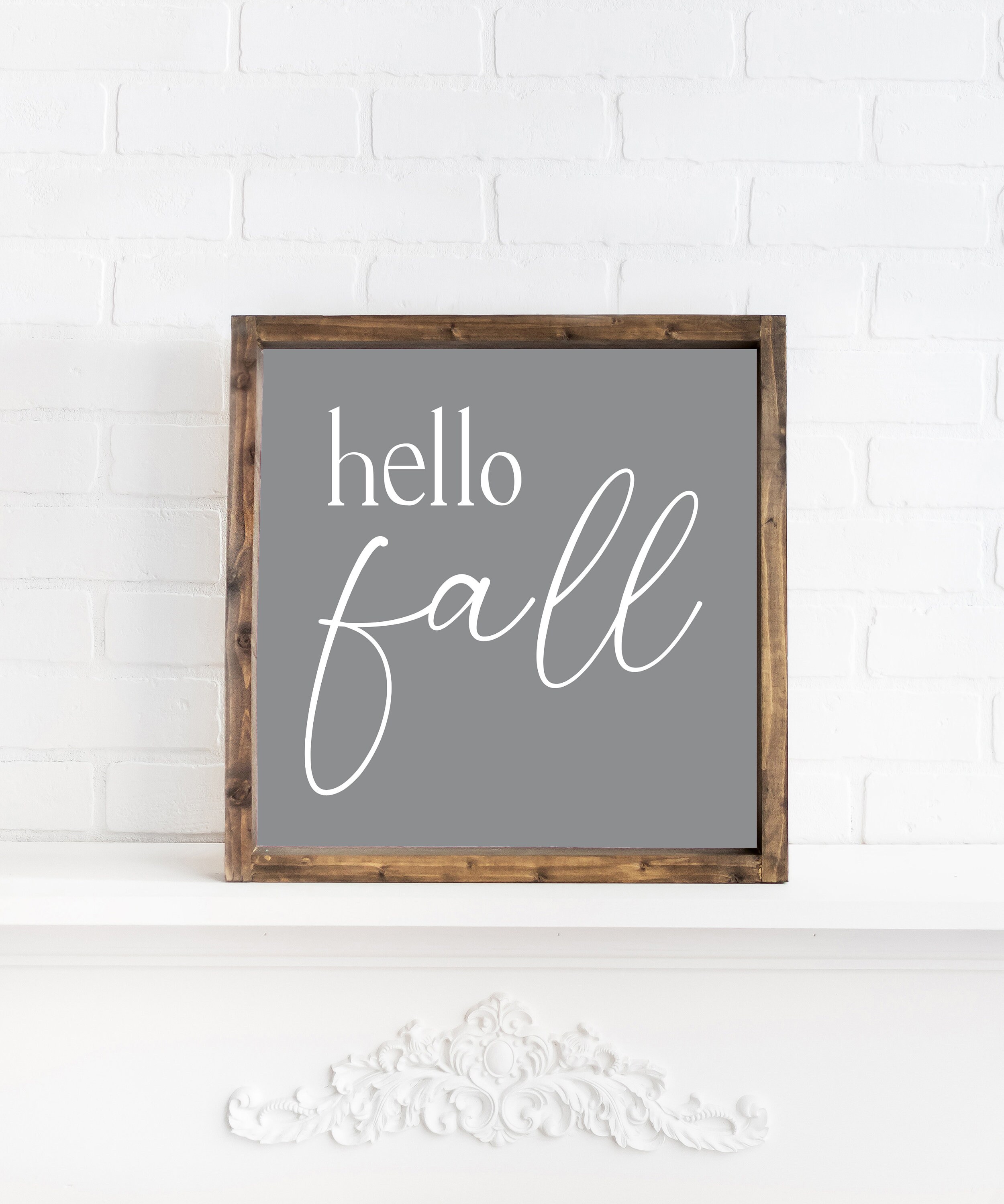 Fall Decor Fall Signs Autumn Decor Hello Fall Sign Wood - Etsy