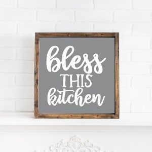 Bless This Kitchen Wood Sign, Signs for Kitchen, Kitchen Wall Decor - Etsy