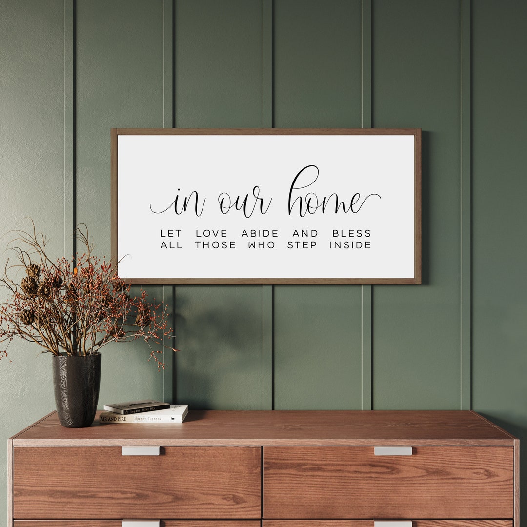 Entryway Wall Decor, Let Love Abide Sign, Entry Way Wall Decor, Sign ...