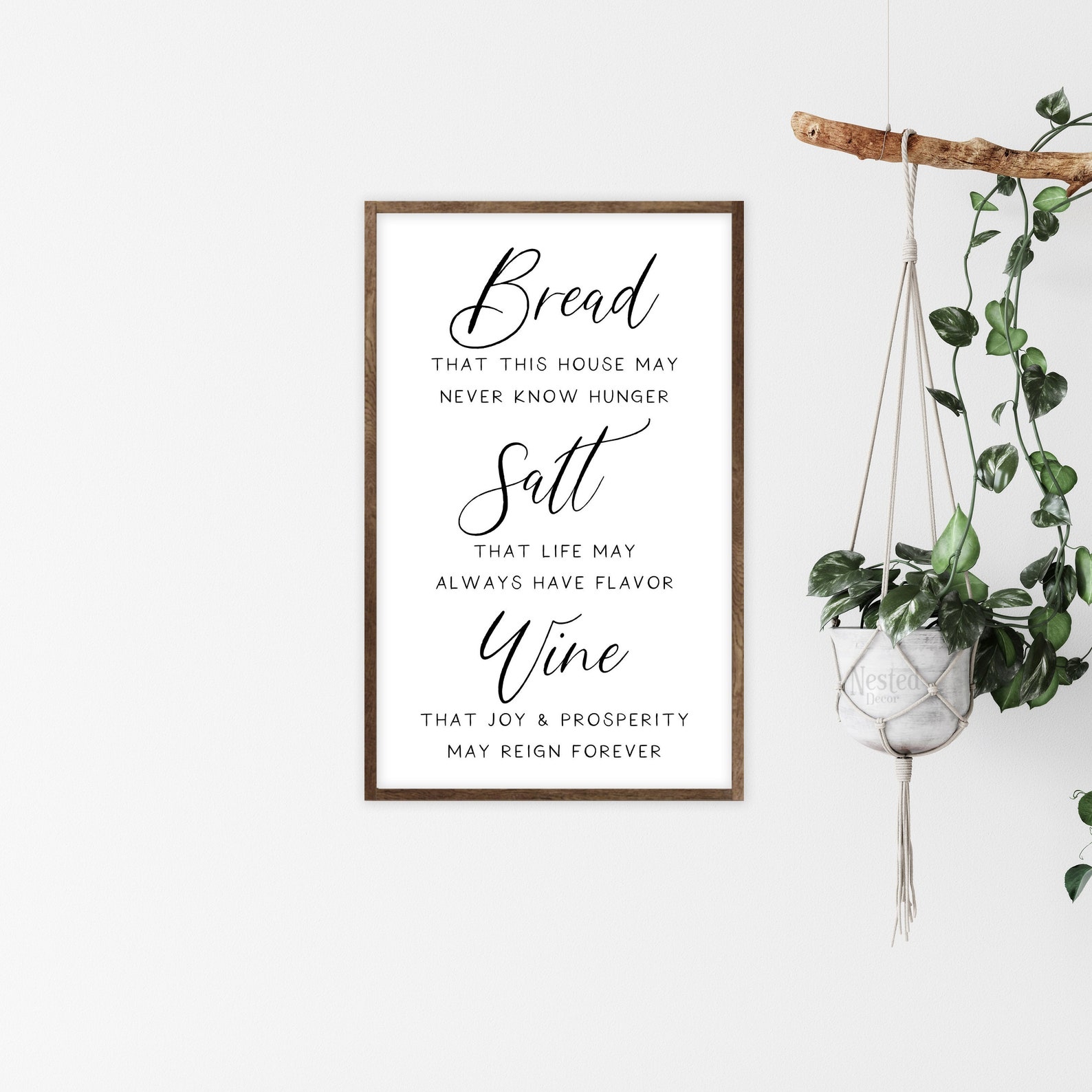 Bread Salt Wine Sign It's a Wonderful Life Quote Home - Etsy