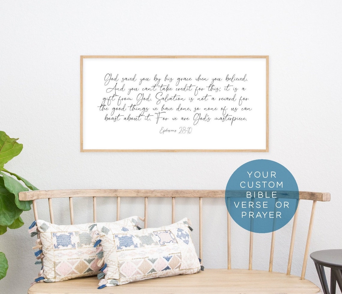 Custom Bible Verse Wall Art-custom Scripture-wood Framed | Etsy