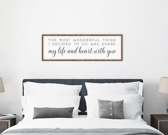 Bedroom Wall Decor Over The Bed Master Bedroom Signs Above | Etsy