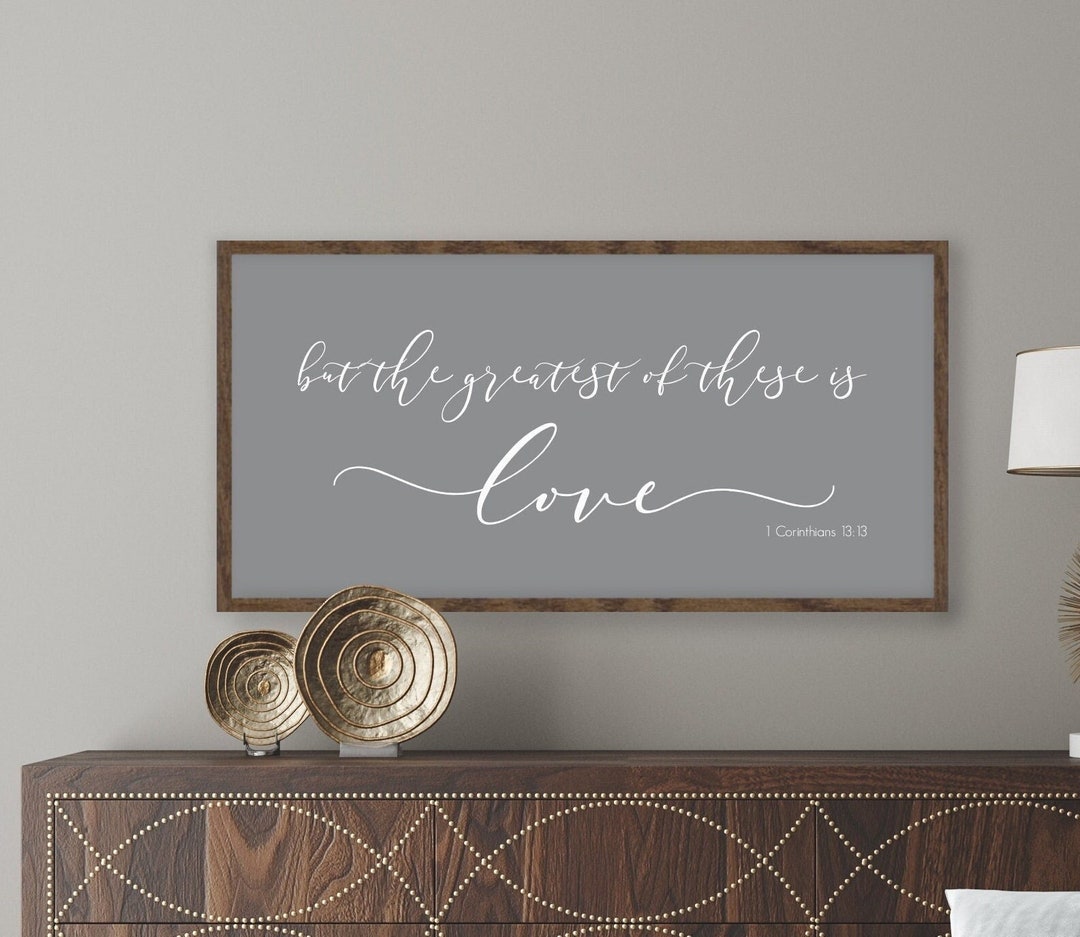 But the Greatest of These is Love 1 Corinthians 13:13 Wood - Etsy