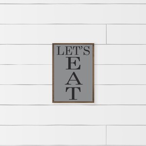 Kitchen Decor Kitchen Signs Wall Decor Let's Eat Wood | Etsy