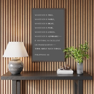 Philippians 4:8, Whatever is True, Bible Verse Wall Art, Scripture ...