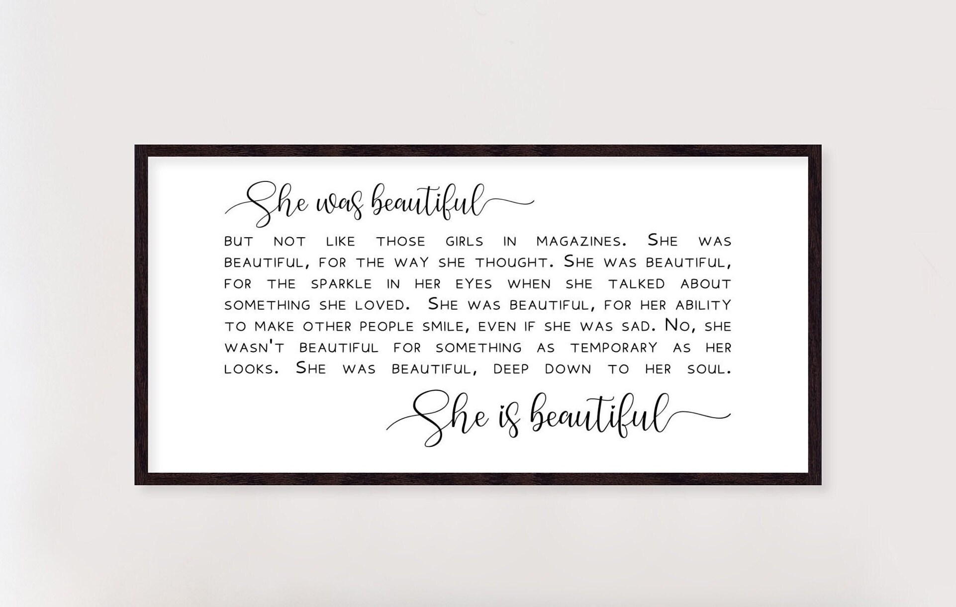 Girls Bedroom Wall Decor She Was Beautiful Sign F. Scott - Etsy