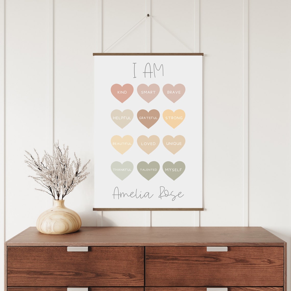 Personalized Affirmation Sign, I Am Sign, Kids Room Wall Decor for ...